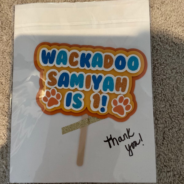 Wackadoo Cake Topper - Etsy