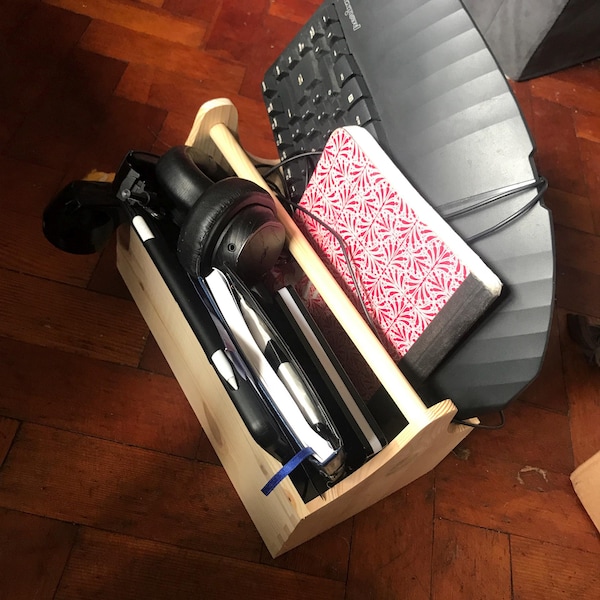 Wooden Trug Tool Box Carrier | Garden Garage Storage Organiser With ...