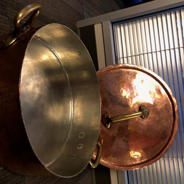 Vintage French Copper Cookware. Copper Pot With Lid. French Cooking Pot ...