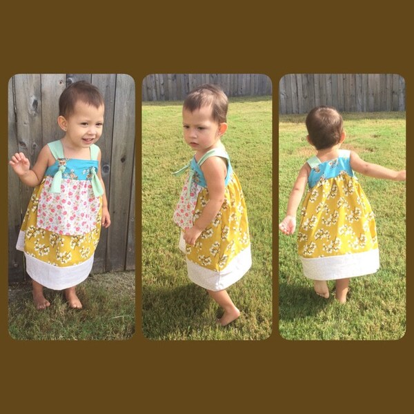 Knot Dress Pattern, Girls Dress Pattern, PDF Sewing Patterns, Easy ...