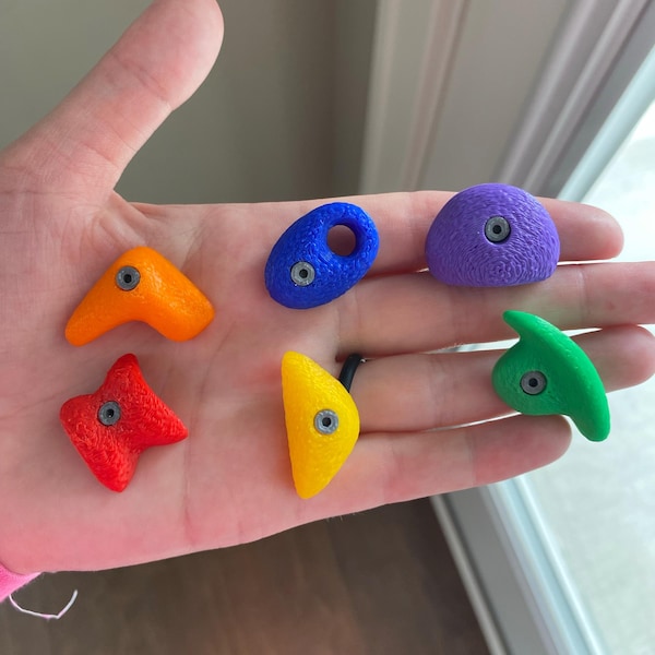 Mini Rock Climbing Wall Magnets – 3D Printed Climbing Holds for Fridge ...