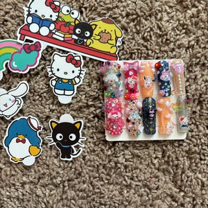 Colorful Junk Press on Nails - Etsy