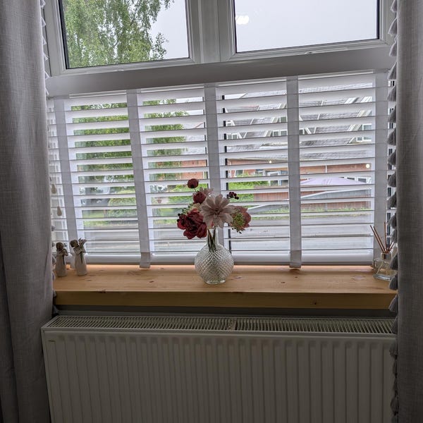 Rustic Window Sills, With Front Lip | Window Ledge Shelf | Farmhouse ...