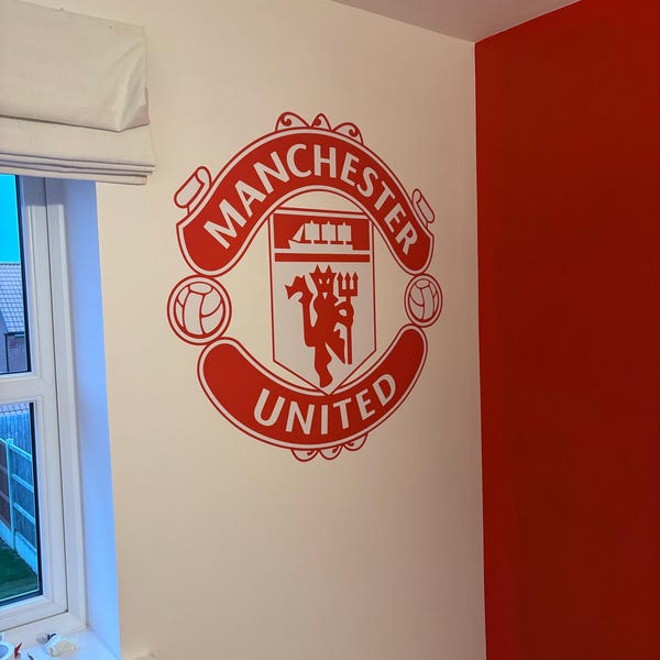 Manchester United Football Club - One Colour Crest - Etsy UK