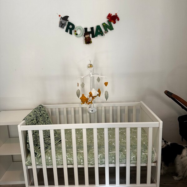 Lord of the Rings Felt Name Banner, Handmade Garland, Nursery Decor ...