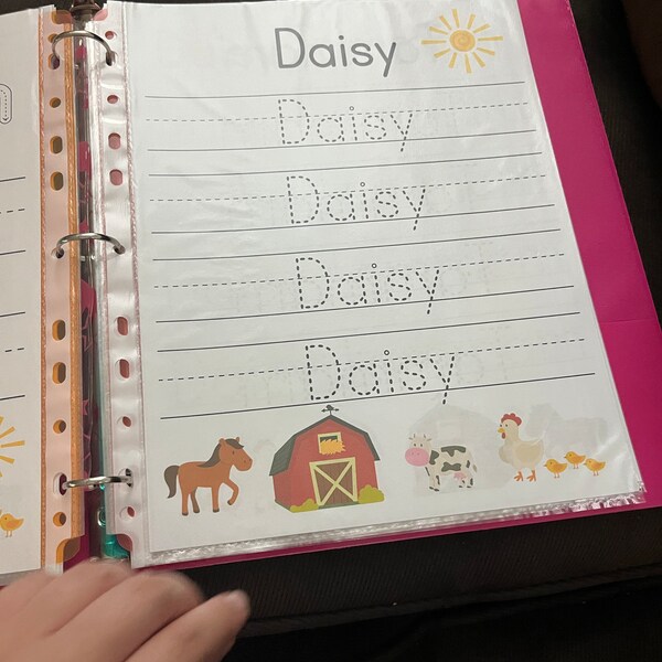 Custom Name Tracing Sheets Handwriting Practice Sheet Farm Themed Busy ...