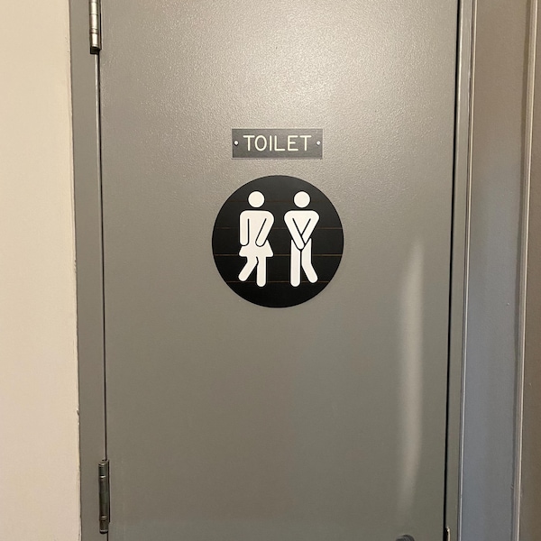 3D Restroom Sign With Pets Restroom Sign for Veterinarian Office Gift ...