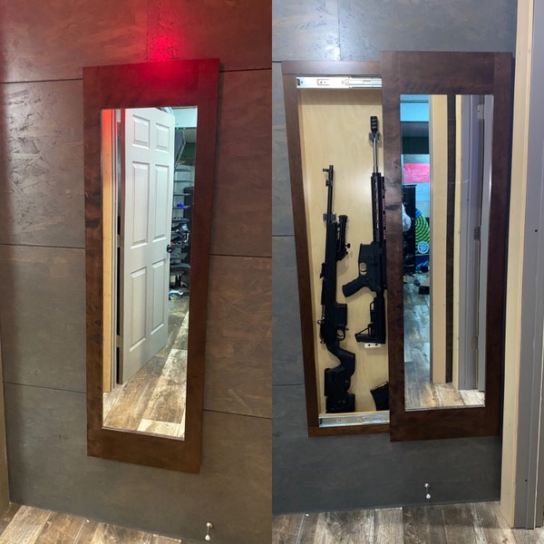 MIRROR SAFE - Hidden Storage Mirror, In-wall Gun Safe, Concealment ...