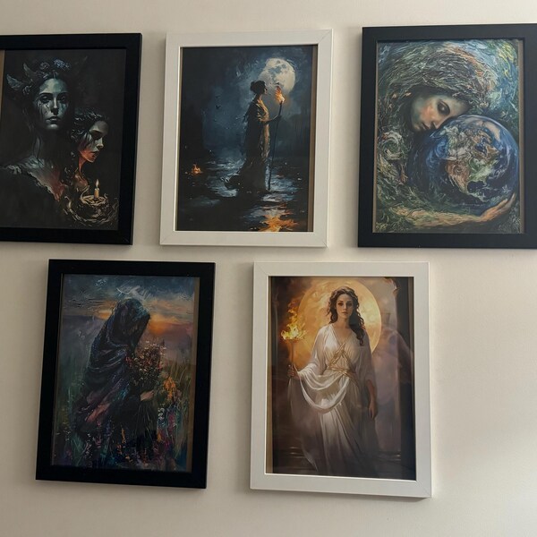 Hecate Portrait - Goddess of the Underworld in Moonlit Forest, Wild ...
