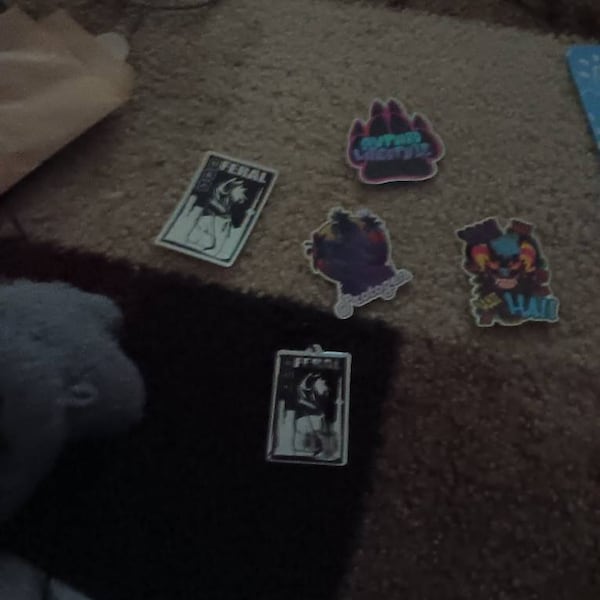 Furry Keychain, Feral Stray Dog Keychain, Acrylic Furry Charm, Furry ...