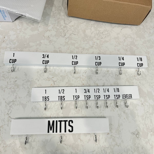 Measuring Cup and Spoon Holder Set, Organizer, Hanger, Kitchen Storage ...