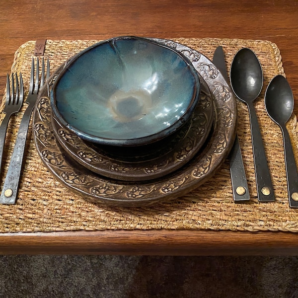 Jefferson Mack Rivet Flatware, Forged Silverware, Stainless Eating ...