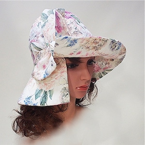 Sewing Pattern of Tulip Hat Designer Widebrim Sunhat Pattern Reversible ...