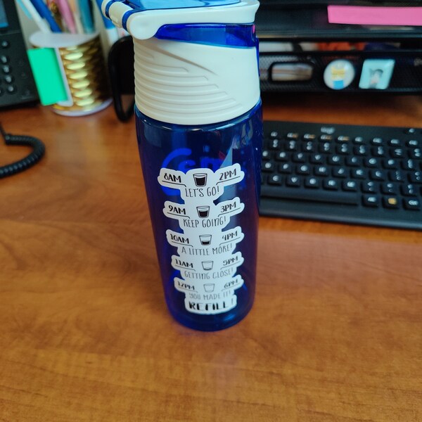 Water Bottle Tracker Decal | Motivational Water Bottle Sticker - Etsy