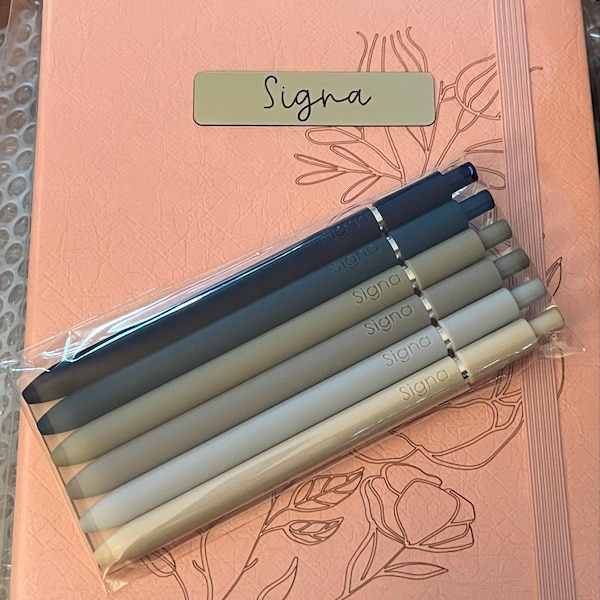 Custom Colored Ink Pens｜personalized Pens｜set of 5 Custom Engraved ...