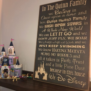Personalized Carved Wooden Sign - "family, WE DO Disney" - Etsy