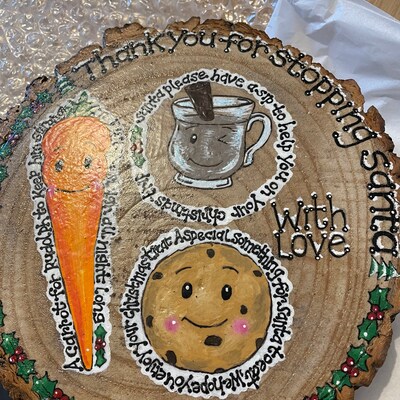 Snow Man and Elf Log Slice Christmas Wood Slice Hanging - Etsy