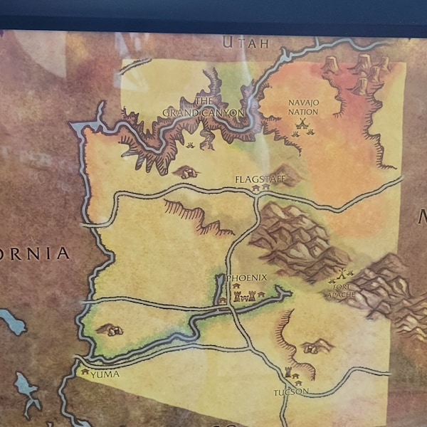 Arizona - World of Warcraft Style Map - Etsy