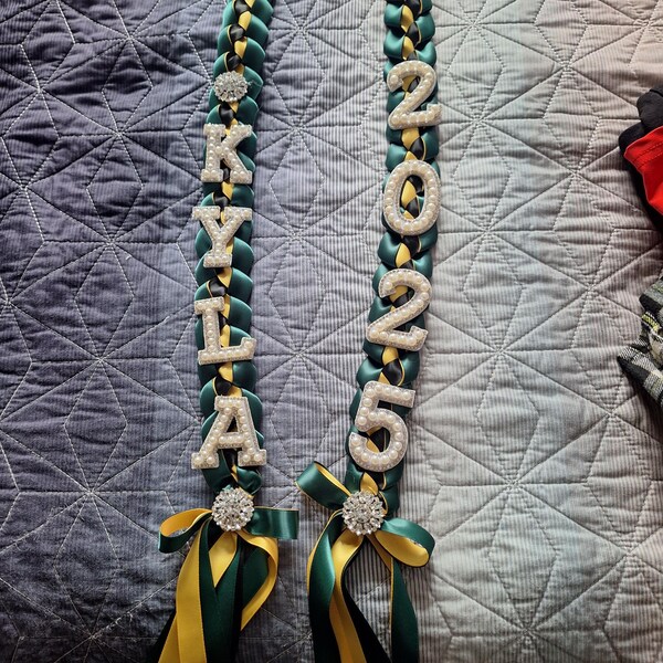 CUSTOM Graduation Lei - 4 Colors Personalized Lei, Graduation Gift ...
