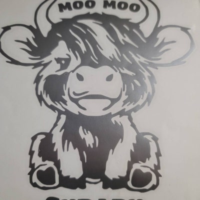 Subie Moo Moo Moobaru Cow Face Car Decal Subaru Moo'vement Movement ...