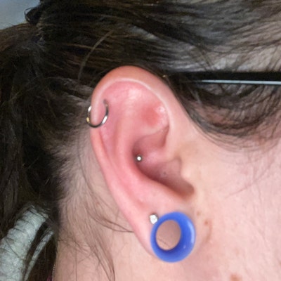 Golden Star Light Dangle Gauges Tiny Small Gold Stars Steel Ear Plugs Gauges Tunnels Dangles ...