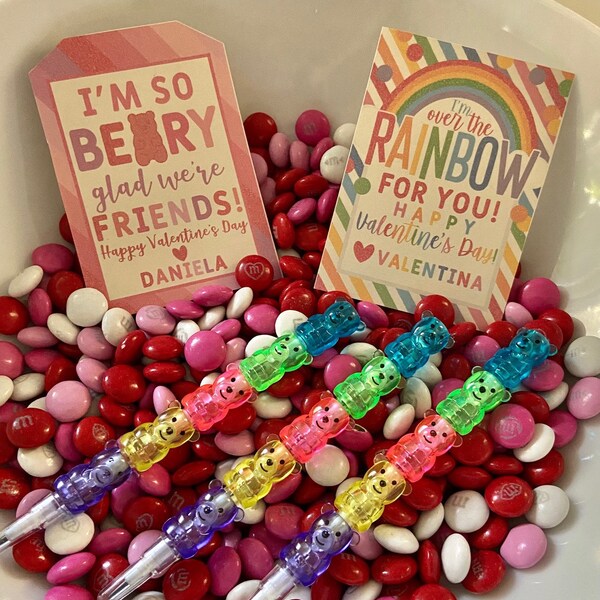 Rainbow Valentine's Day Printable Tags Over the Rainbow for You ...