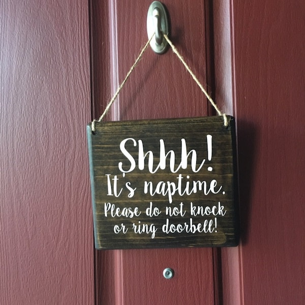 Baby Sleeping Sign | Sleeping Baby Sign | Naptime Door Sign | Naptime ...
