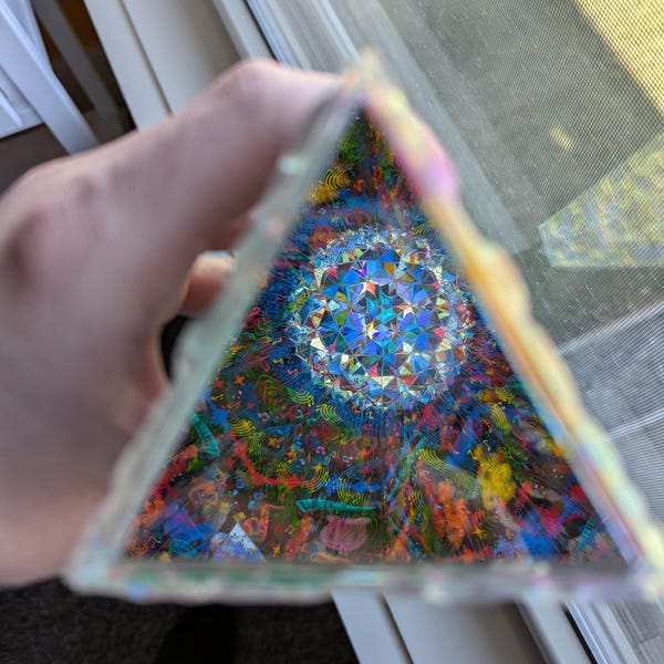 3D Kaleidoscope With a Cube Prism - Triangular Pyramid Shaped-blossom ...