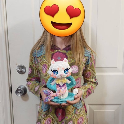 Set of 2 Stitch 3D Perler Bead Pattern Tutorial - Etsy