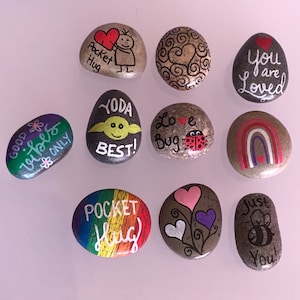 Pocket Hugs Painted Keepsake Rocks Coworker Classroom - Etsy