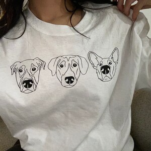 Custom Pet Face Personalized Hand Drawn Customized Line Art | Etsy