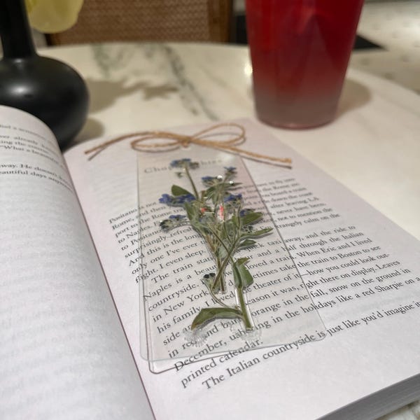 Forget-me-not Bookmark | Real Dried Flowers | Gift for Reader ...
