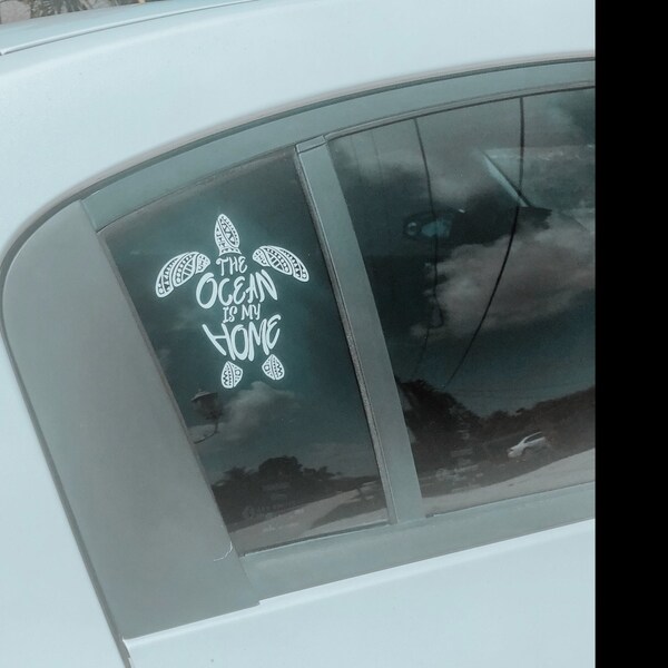 Sea Turtle Mandala Vinyl Decal - Turtle Sticker, Hawaii Tumbler Decal ...