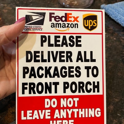 Please Deliver Packages Here Arrows Down Sign / Decal I283 / - Etsy
