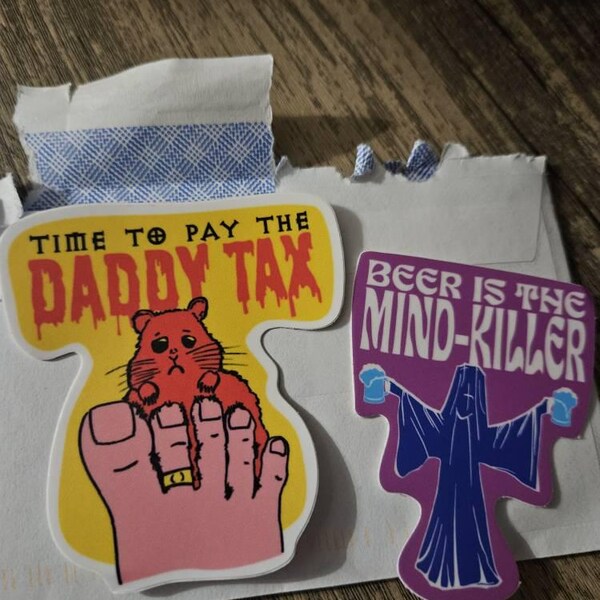 Dungeon Crawler Carl Merch, Daddy Tax Sticker, Free US Shipping - Etsy