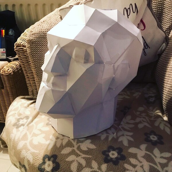 Head 3d Papercraft. You Get a PDF Digital File Template and ...