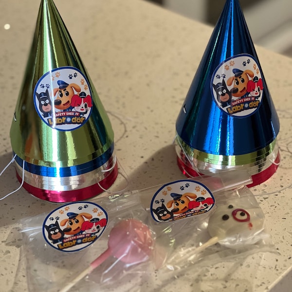 Safety Sheriff Labrador Cupcake Toppers, Sheriff Labrador Party ...