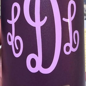 Monogram Decal Sticker FREE SHIPPING Car Monogram Yeti Decal Cell Phone ...