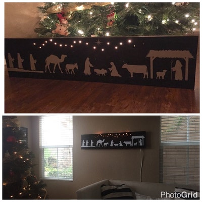 Christmas Nativity Silhouettes Digital Art Set Clipart Commercial Use ...