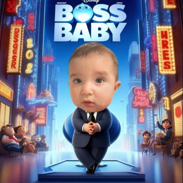 Personalized Boss Baby Portrait,boss Baby Backdrop,custom Boss Baby ...