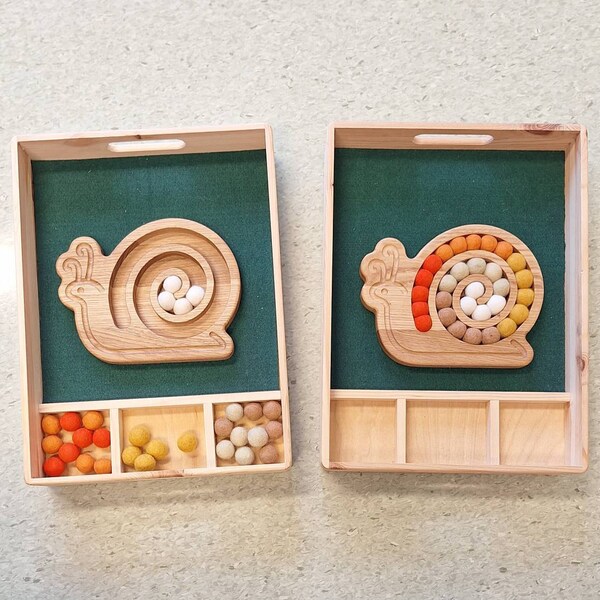 Wooden Marble Run WATERFALL Race Marble Track Machine Winding Track Set ...