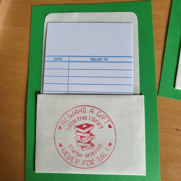 50 Library Card Pockets With Self Adhesive Backs and 50 Library Date ...