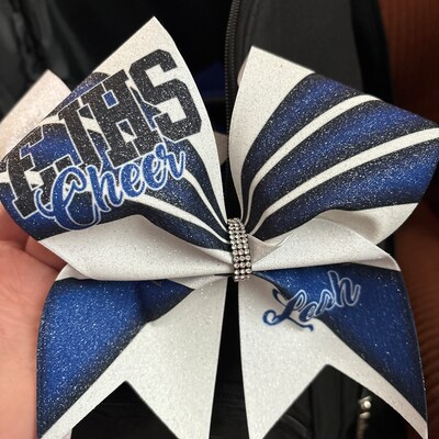 Glitter and Rhinestone Cheer Bow Black on Black - Etsy