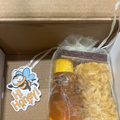 Bee Gift Box With Soap and Honey, Honey Bee Sweet Themed Gift Basket ...