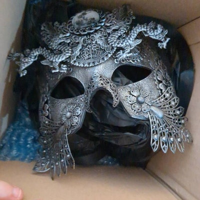 Bird Skull Mask, Gothic Masquerade Mask for Her, Blind Mask, Witch Mask ...