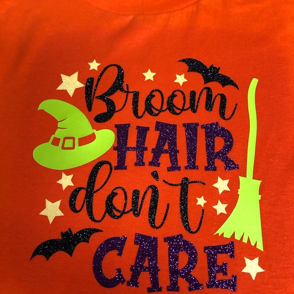 Broom Hair Don't Care, Funny Halloween Shirt Svg, Funny Halloween Sign ...