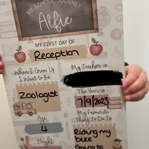 Personalised First Day of School Sign School Journey Sign First Day of ...