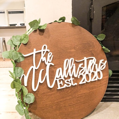 Custom Round Wedding Gift Sign Circular Wedding Sign With - Etsy