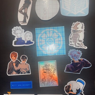 Jujutsu Chibi Anime JJK Sticker Set Gift Holographic Waterproof for ...