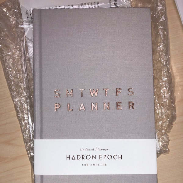 Blue Grid Weekly Undated Planner Spiral Wide-format Hadron Epoch ...